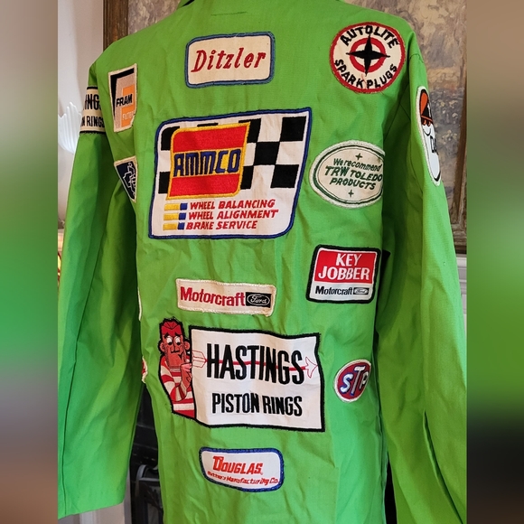 Topp Master | Jackets & Coats | Vintage Neon Green Mechanics Jacket ...